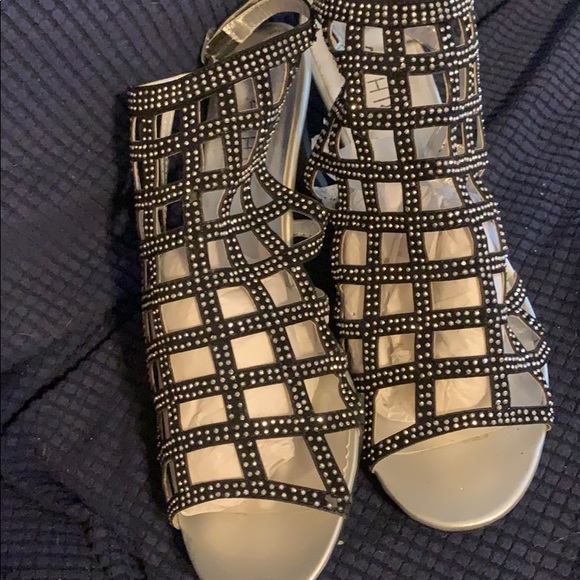 Ashro | Shoes | Womens Size 9m Prom Formal Shoes Silverblack | Poshmark